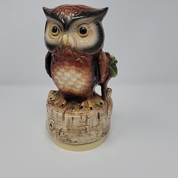 Sankyo | Other | Vintage Ceramic Owl Music Box 7 Sankyo Made In Japan ...